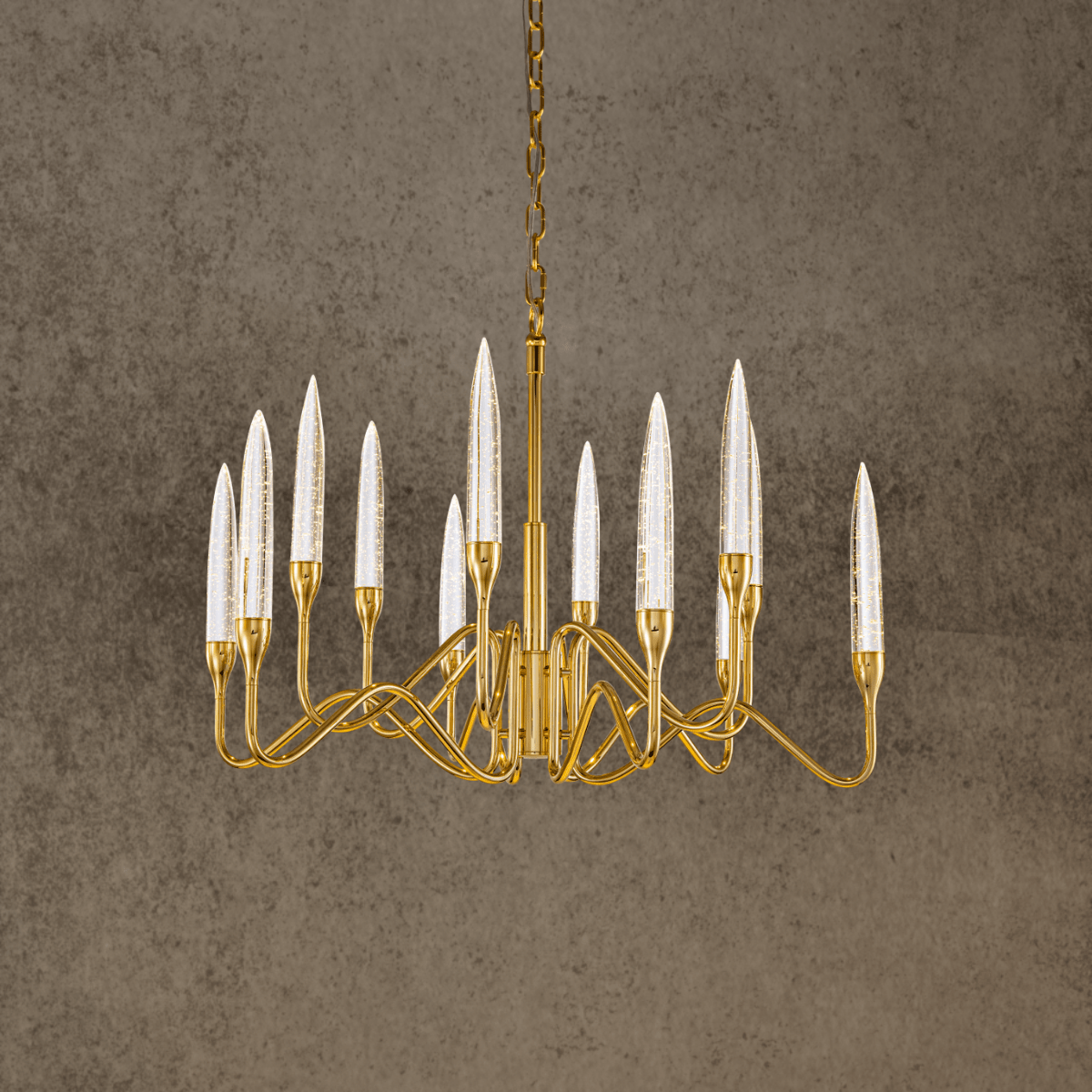 Candle Gold Crystal Chandelier | Luce di Roma Hestia – HDLS Lighting Ltd