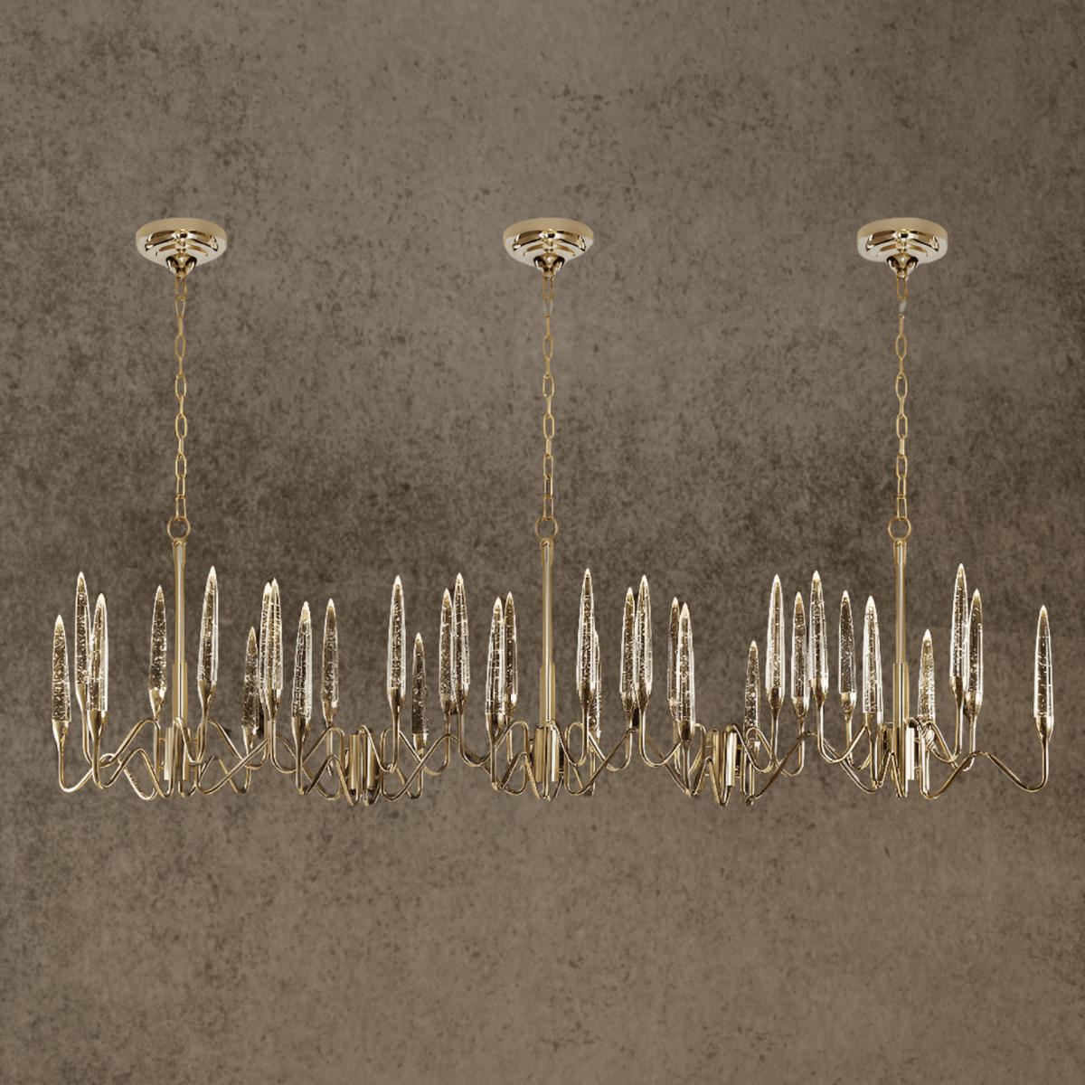 Extra Large Linear Crystal Chandelier | Luce di Roma Vesta – HDLS ...